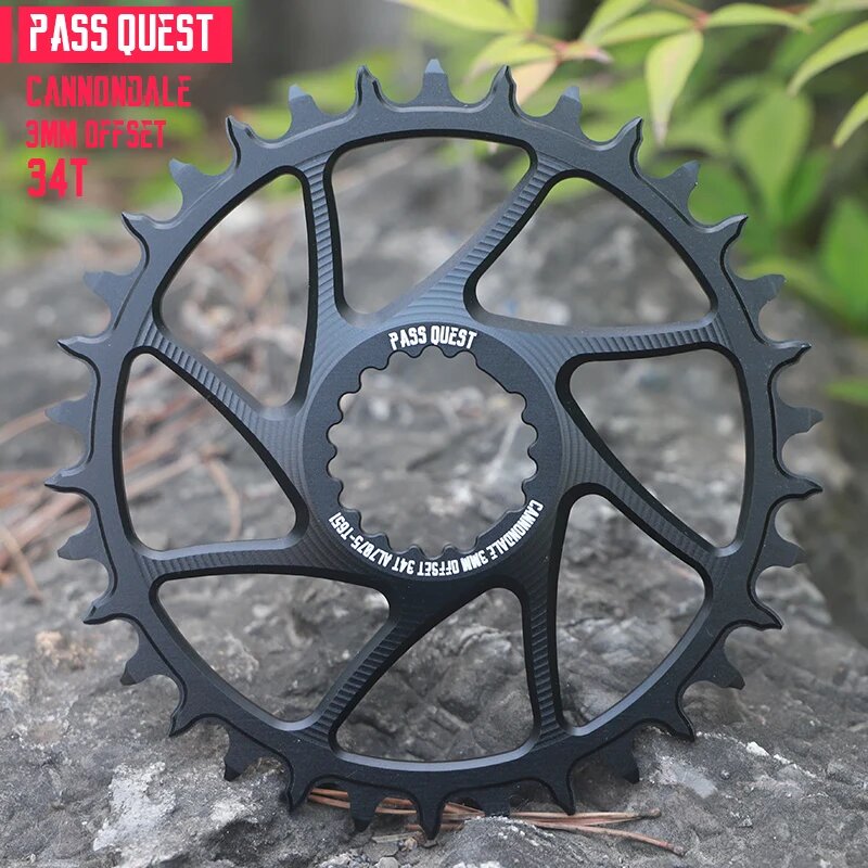 PASS QUEST Алюминиевые звездоколеса для CANNONDALE SI SL SISL 28T 30T 32T 34T 36T 38T Черный, BlackRound-34T