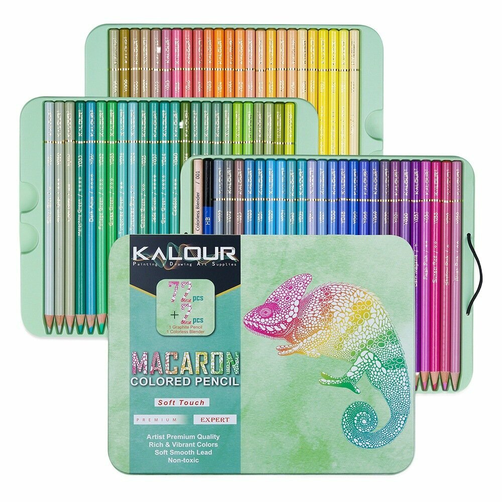 Карандаш художественный Kalour 72 Macaron, для граффити, цветной, железный