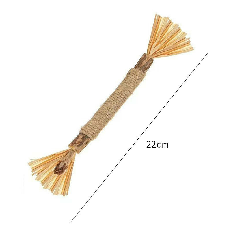 Большая палочка для чистки зубов с котовым мятным, 22 см, 1 шт, прочная деревянная игрушка для здоровья зубов