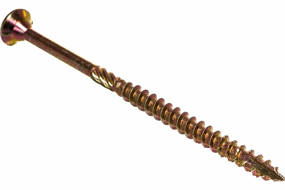 Rusconnect CS 04070 Шуруп по дереву самонарезающий потай 4х70 мм, 200 шт, желтый цинк