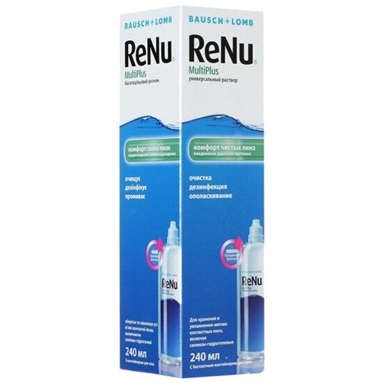 Раствор для контактных линз Bausch & Lomb Bausch&Lomb ReNu Multiplus, 240 мл