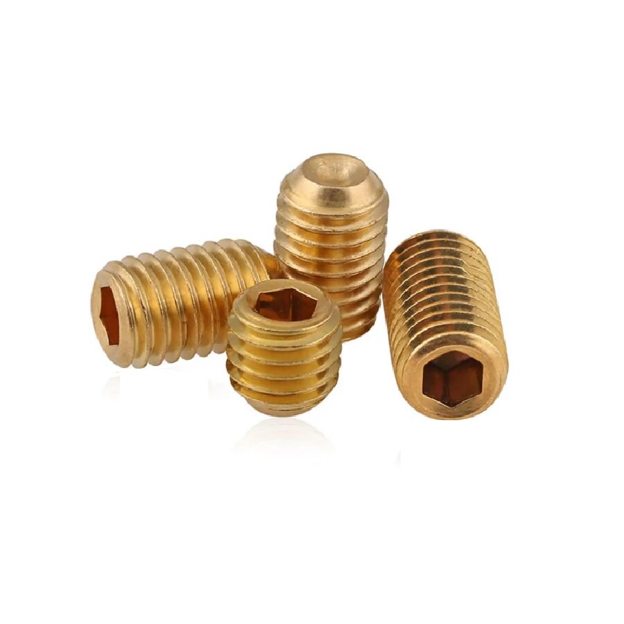 Винт уст с пл. кон-м М8х10 DIN913 4026 латунь 1 штука