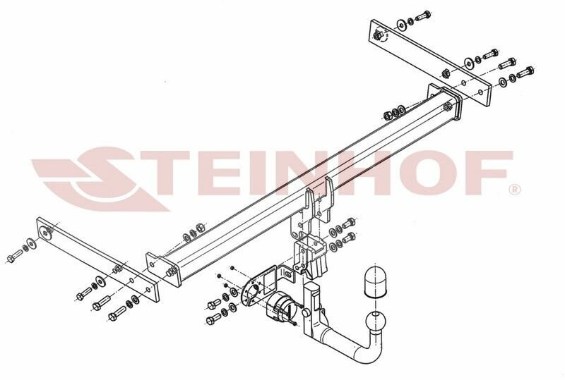 Фаркоп на Audi Q3, в т (паспорт и сертификат в комплекте)(без электрики) Steinhof. A-097