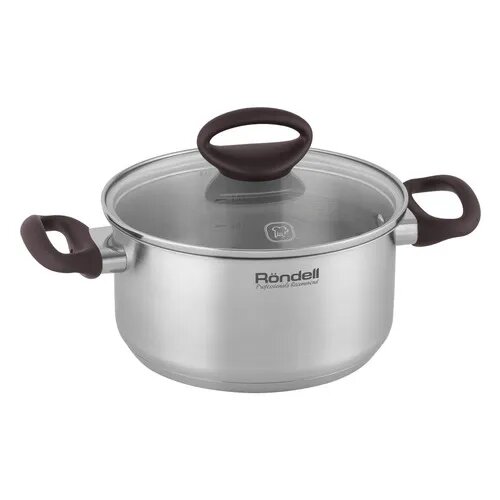 Кастрюля 2.8л Rondell Tierno RDS-1592, нержавеющая сталь, с крышкой