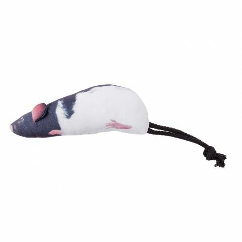 Pet hobby Игрушка для кошек с кошачьей мятой, валерианой и погремушкой Крыска, 18 см (без учета хвоста)