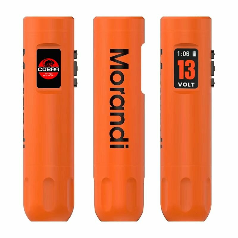 Беспроводная машинка для татуировки Cobra Morandi 3,5 Stroke Orange. Товар уцененный
