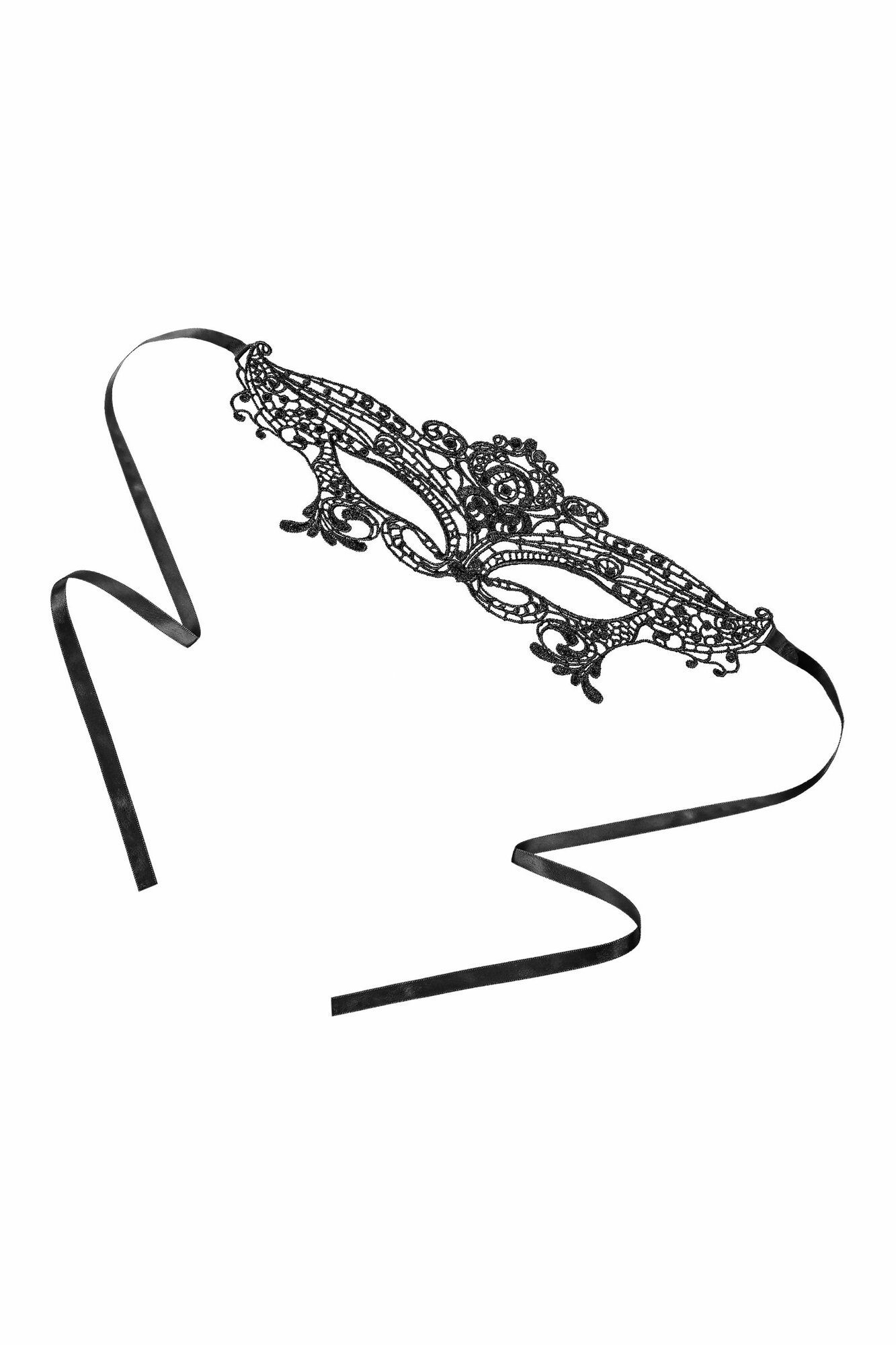 Маска нитяная Eromantica Queen, текстиль, черная, 31 см Eromantica Маска нитяная Eromantica Queen, текстиль, черная, 31 см