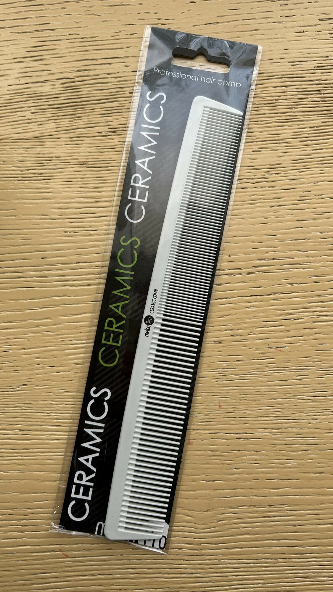 Расческа GCC04939 линейка комбинированная, белая, керамика 22*3см