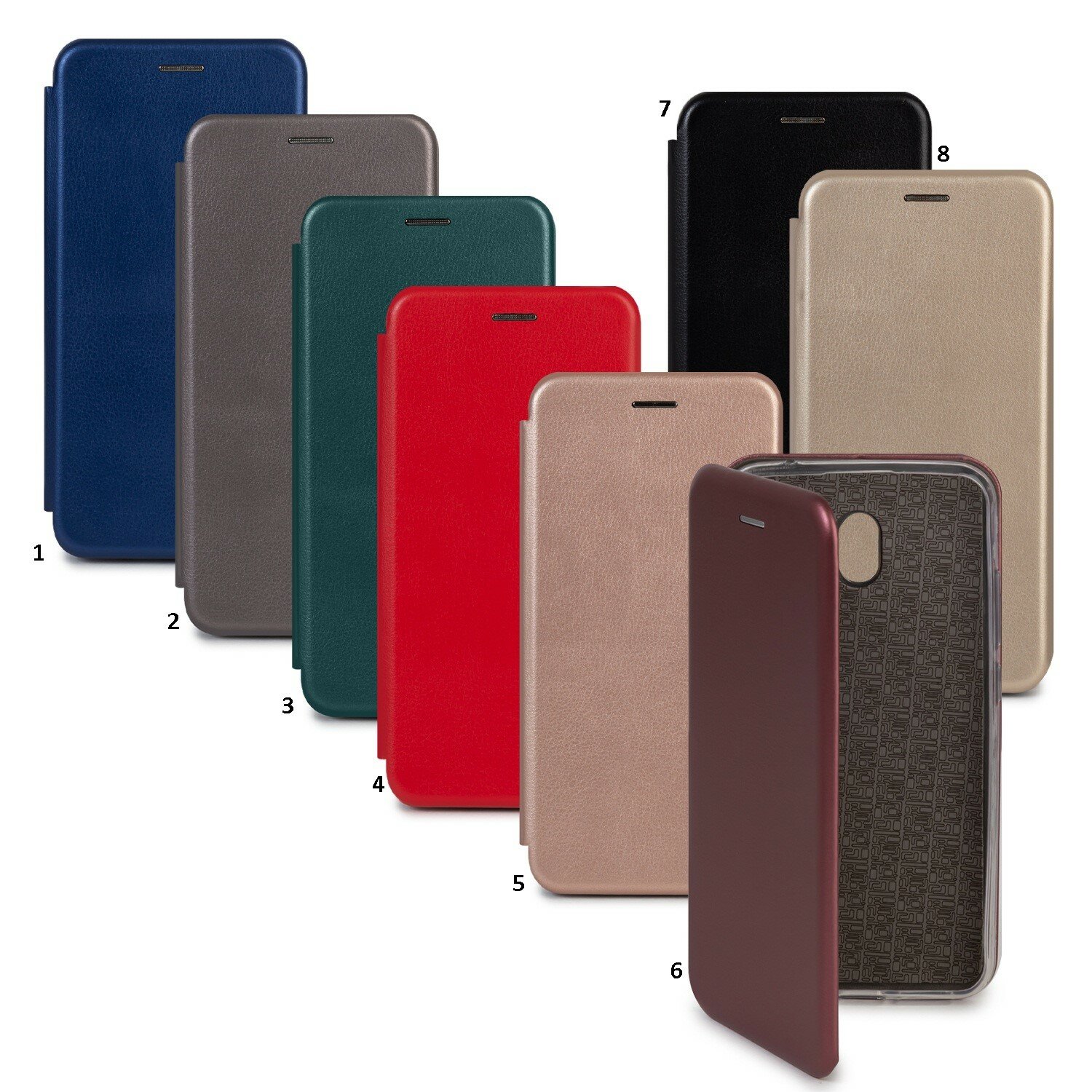 Чехол-книжка для Xiaomi Redmi 8A с отделением для банковских карт, с функцией подставки, синий