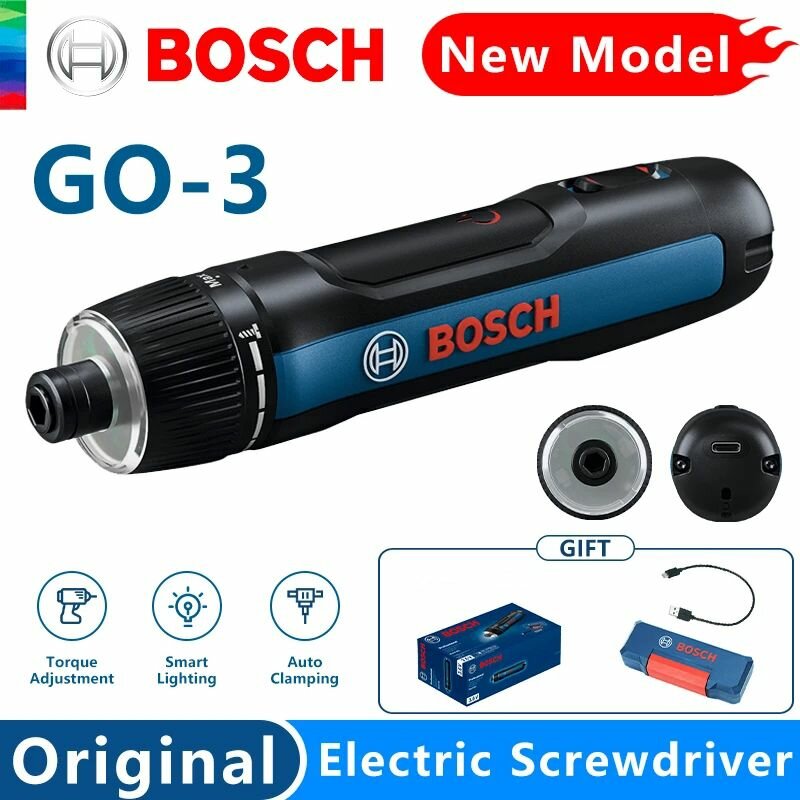 Bosch Go 3 LED электрическая отвертка аккумуляторная аккумуляторная дрель ударная отвертка многофункциональные домашние электроинструменты