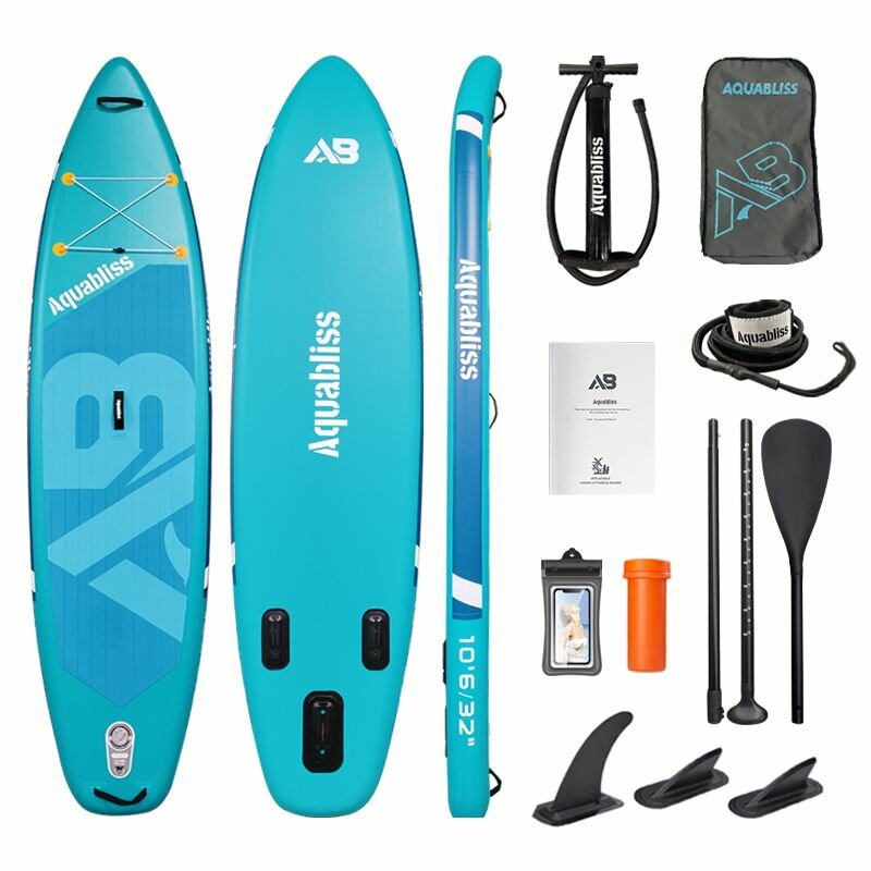 Koi с веслом и страховочной веревкой 320*15*85 см Самая удобная, экономичная, веселая, безопасная и расслабляющая надувная доска для водных видов спорта SUP Board-FX625