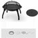 Угольный гриль "Fire Pit", складной, устойчивый, с кочергой, черный
