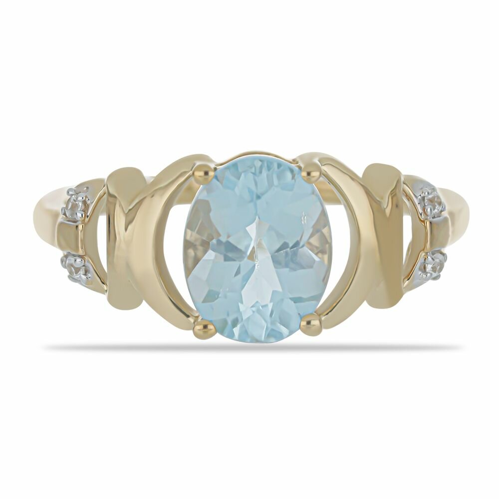 Кольцо, серебро, 925 проба, циркон, топаз