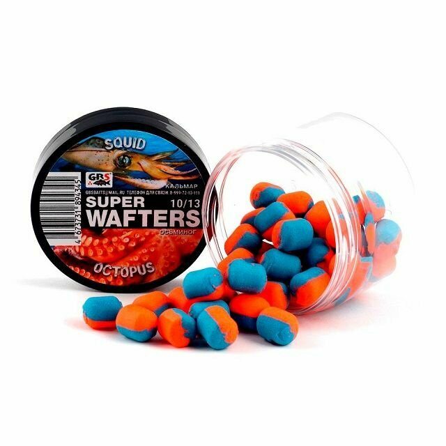 Бойлы насадочные WAFTERS GBS Кальмар Осьминог 10x13мм
