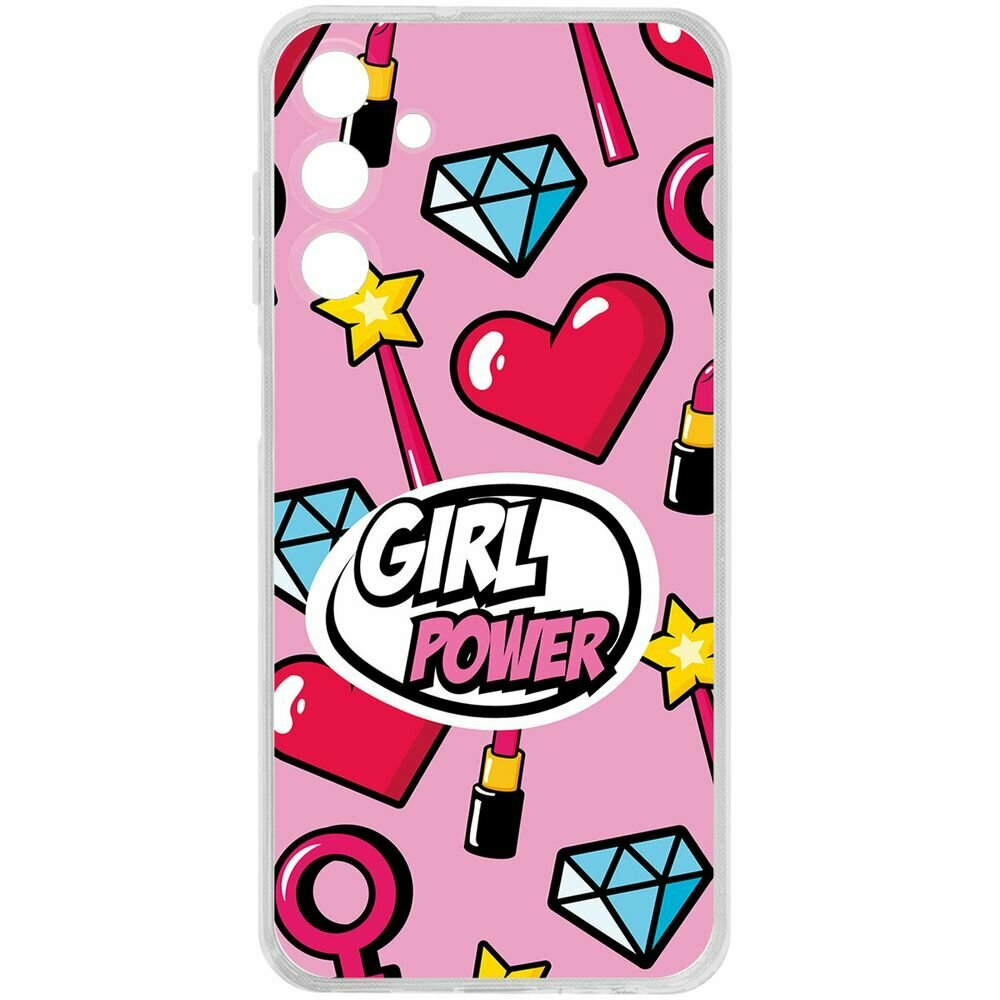 Чехол-накладка Krutoff Clear Case Girl Power для Samsung Galaxy M15
