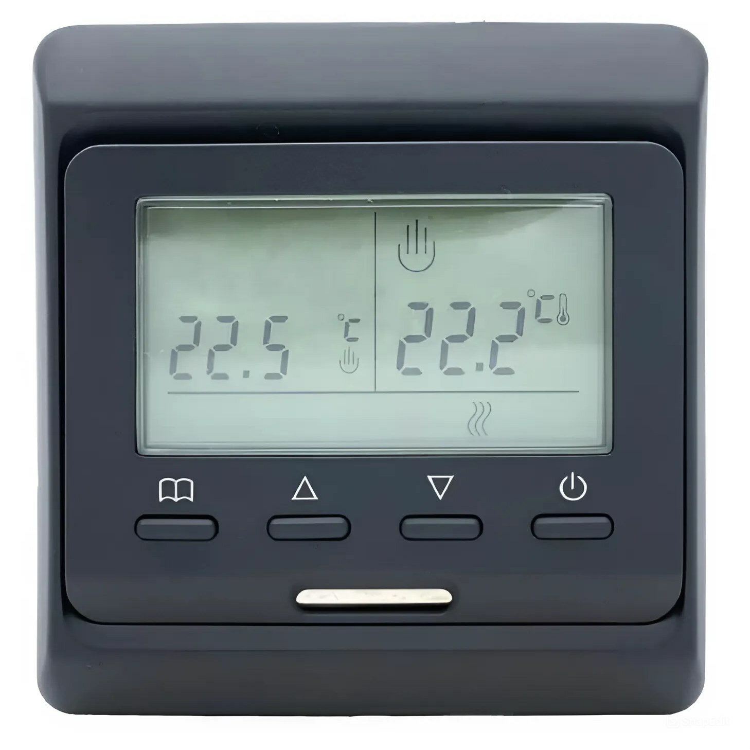 540TM51.716-2032 Терморегулятор для теплого пола Vimarr (черный) WIFI программируемый с ЖК дисплеем и двумя датчиками/до3,5 кВт (встраиваемый) 540TM51.716-2032