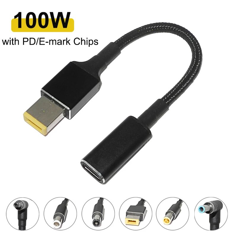 Кабель USB Type C - Lenovo Square Plug 100W — фото 1