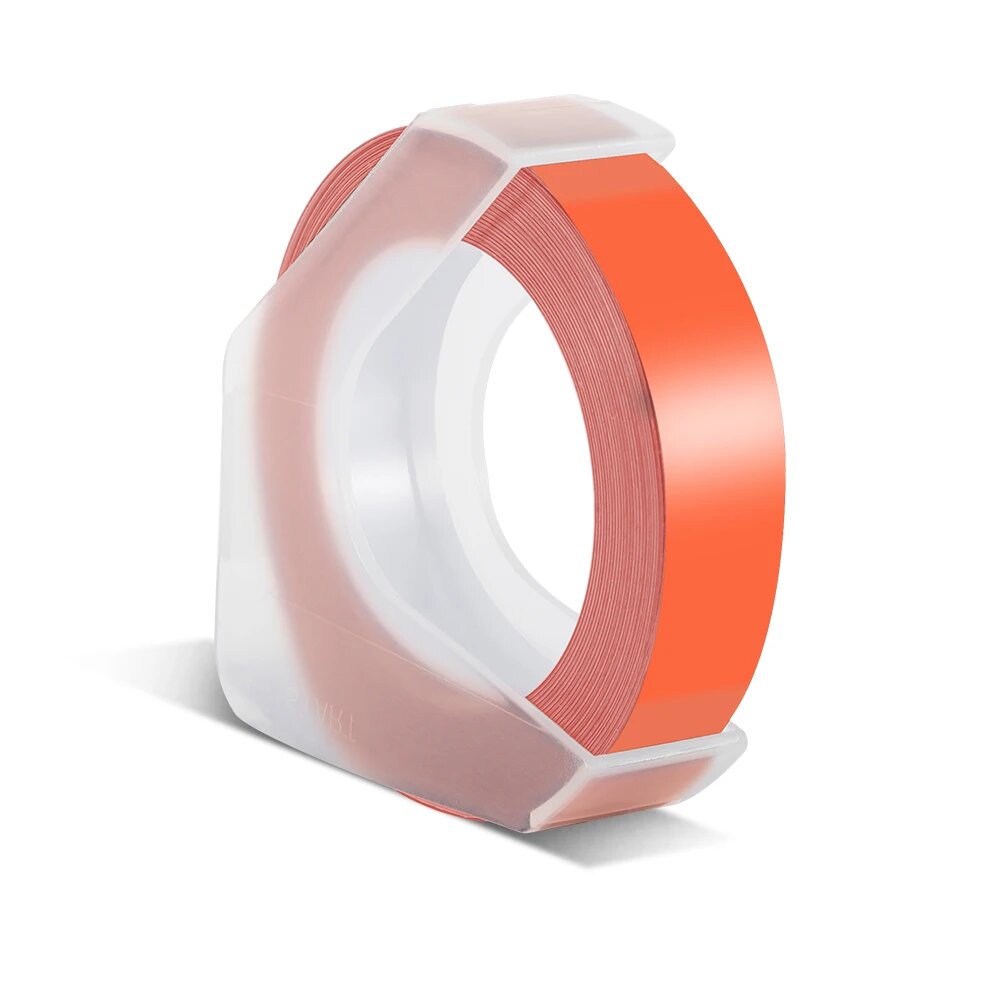 Labelife 3D пластиковая лента 9 мм для Dymo Оранжевый, Fluorescent Orange