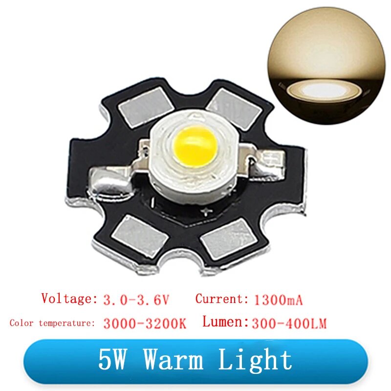 5W Warm Light Светодиодная бусина