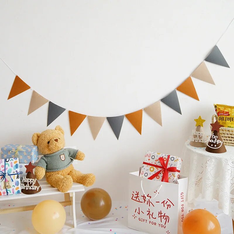 Красочный войлочный флаг-баннер 12 штук 2,5 м Brown