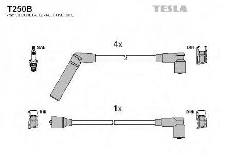 Провода зажигания MITSUBISHI COLT II 88-92, LANCER TESLA T250B