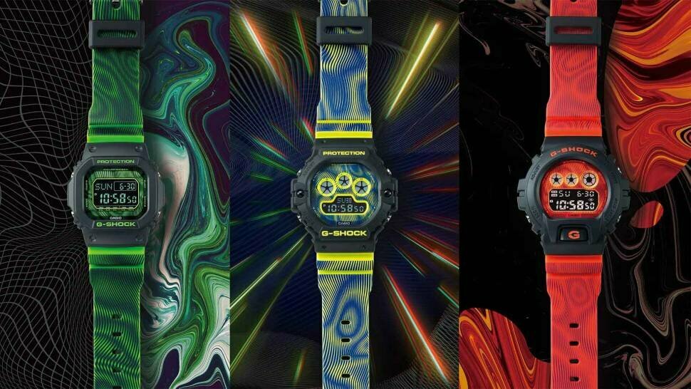Наручные часы CASIO G-Shock, черный/зеленый — фото 1