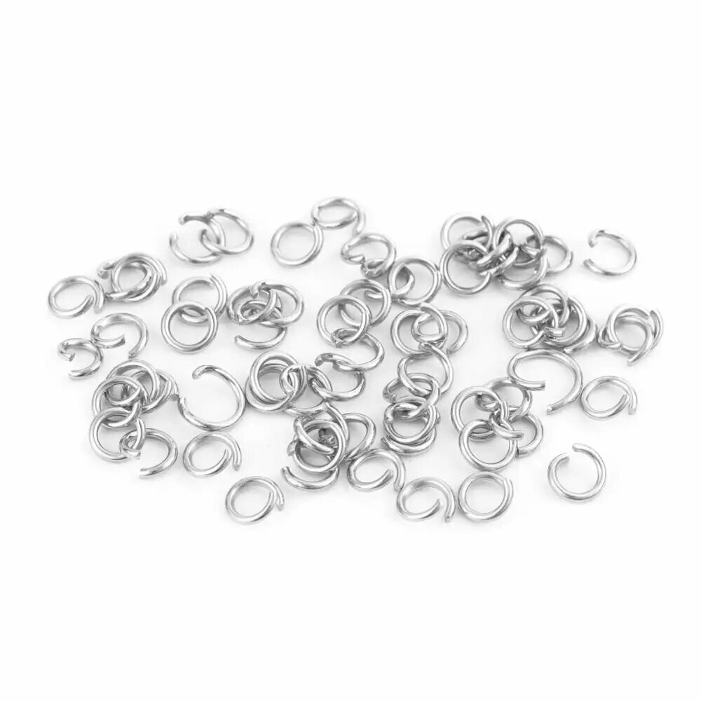 Открытые кольца из нержавеющей стали 3-12 мм золотого цвета 200pcs 0.8X4mm
