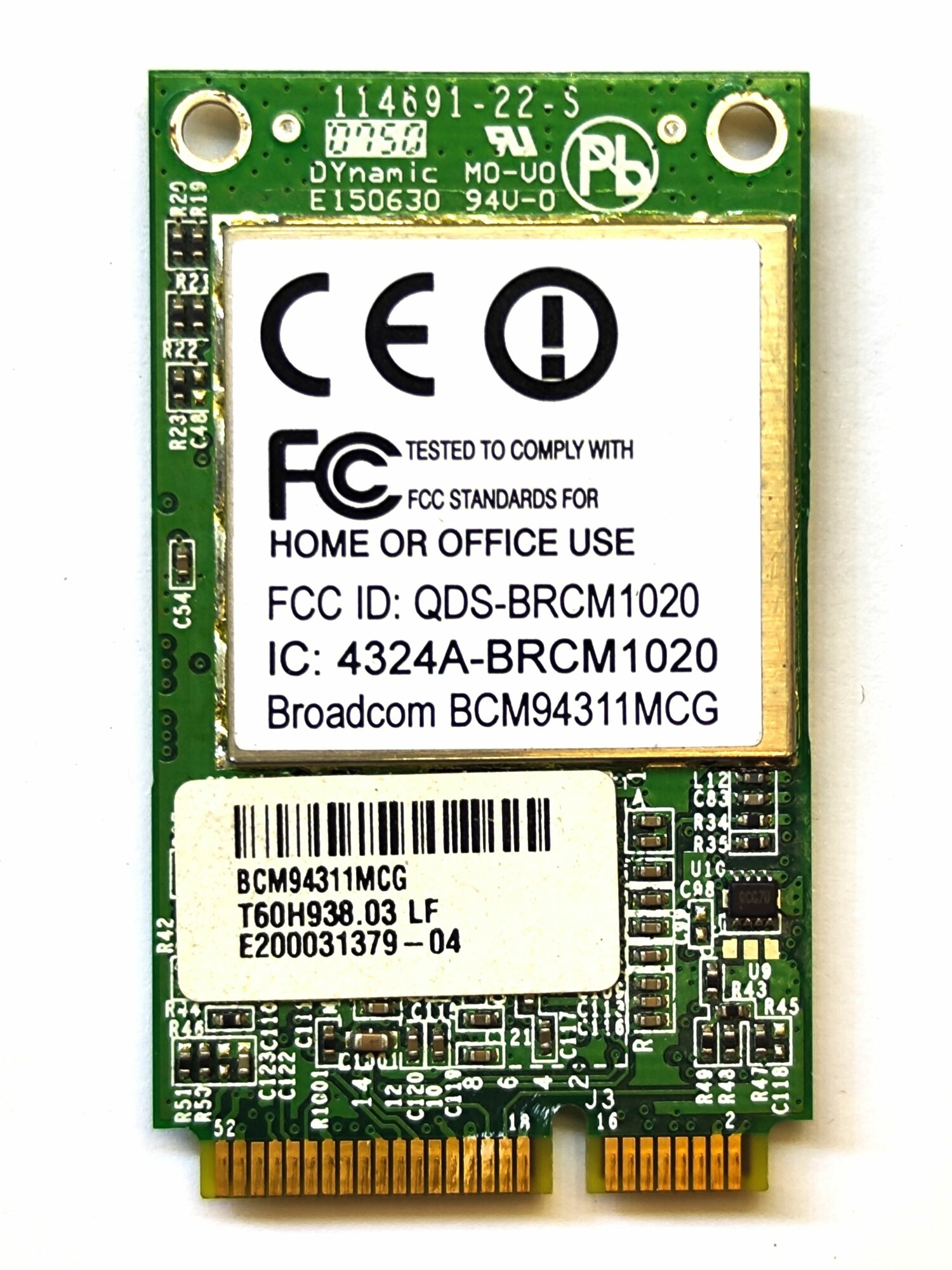 Сетевой модуль Wi-Fi адатер для интернета WiFi сетевая карта mini PCI-E Broadcom BCM94311MCG для ноутбука