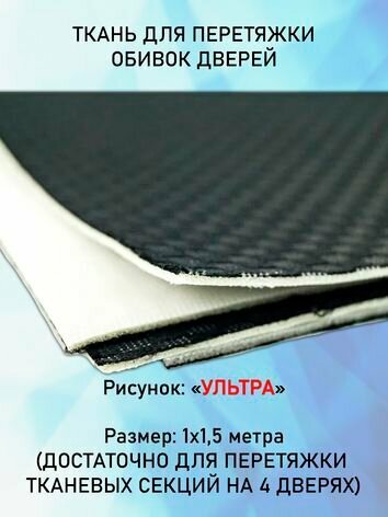 Ткань для перетяжки карт дверей автомобиля Ультра 1м х 1,5 м