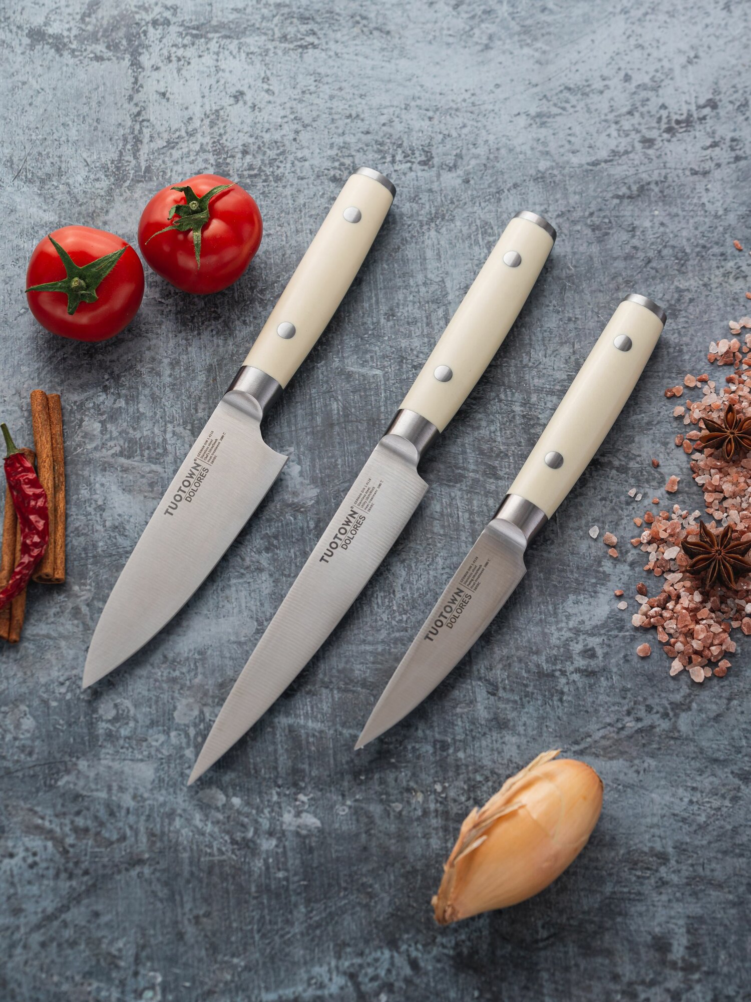 Комплект небольших универсальных ножей для мяса овоще фруктов Dolores