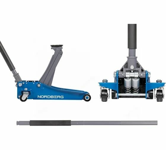 Домкрат Nordberg N32025E, подкатной, гидравлический, для легковых авто, 2.5 т