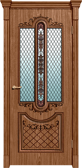 Межкомнатная Дверь Verda Муар Орех Натуральный со Стеклом Белая Матовая Фотопечать 2000х900мм (Полотно 1шт) / Верда.