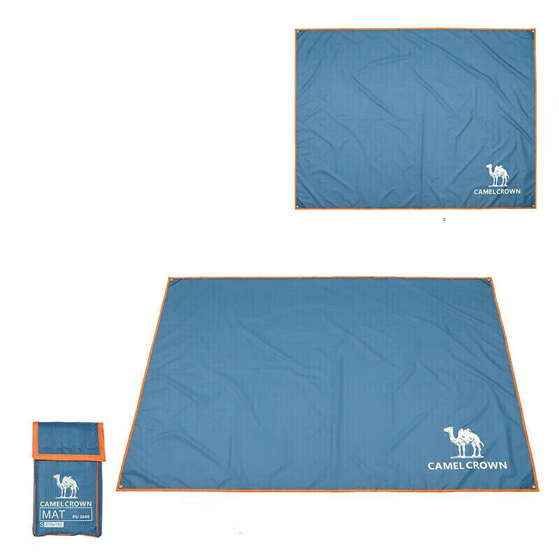 Camel Outdoor Ground Mat, Tent Camping Mat, Thickened Waterproof Wear-Resistant Picnic Mat, Oxford Cloth Moisture-Proof, A0S3H8O102, Indigo Blue