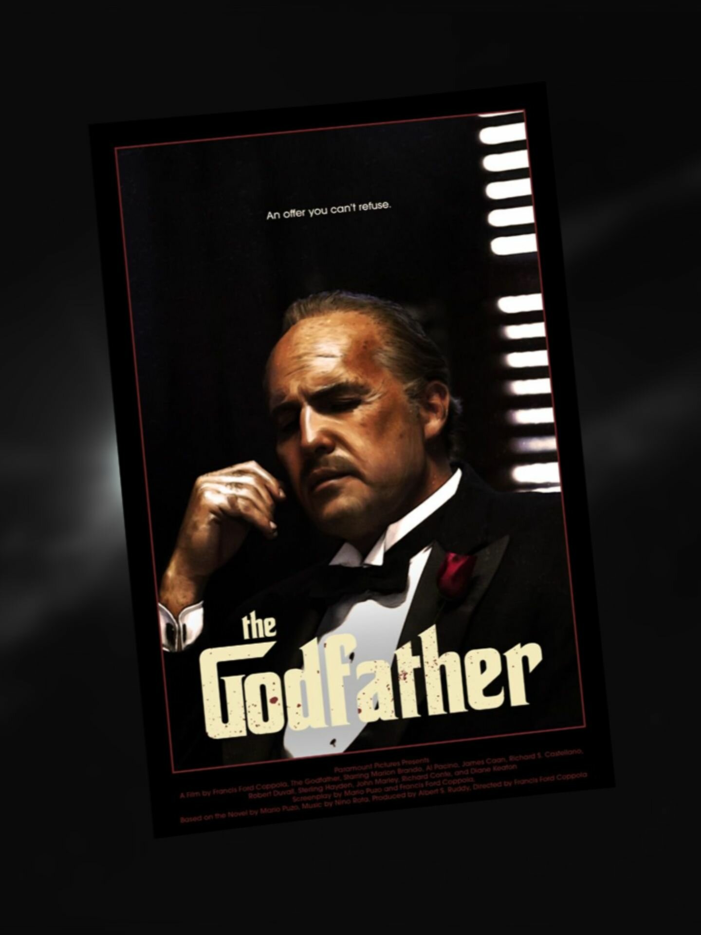 Постер "Крёстный отец" в стиле pinterest, формат А3, 297 х 420 мм, глянцевый