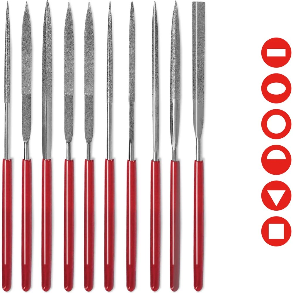 VIRA Набор алмазных надфилей 140 x 70 мм 10 шт 822013