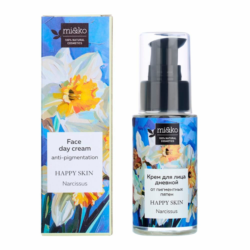 Mi&Ko Дневной крем для лица от пигментных пятен Happy skin Narcissus, 30 мл