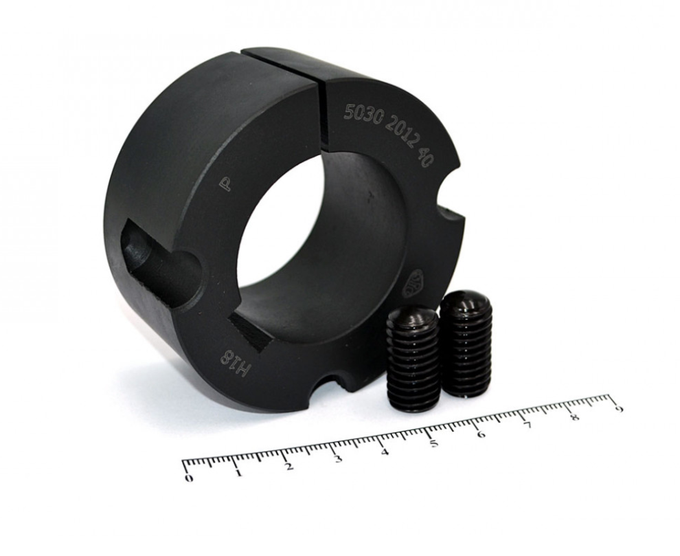 Коническая втулка TB 2012 40 на диаметр вала 40 мм, чугунная. TAPER BUSH, Втулка тапербуш