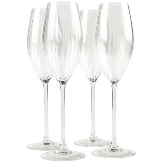 Набор бокалов Cristal D'arques SWIRLY 4 шт, 240 мл, для шампанского, стекло (V2830)