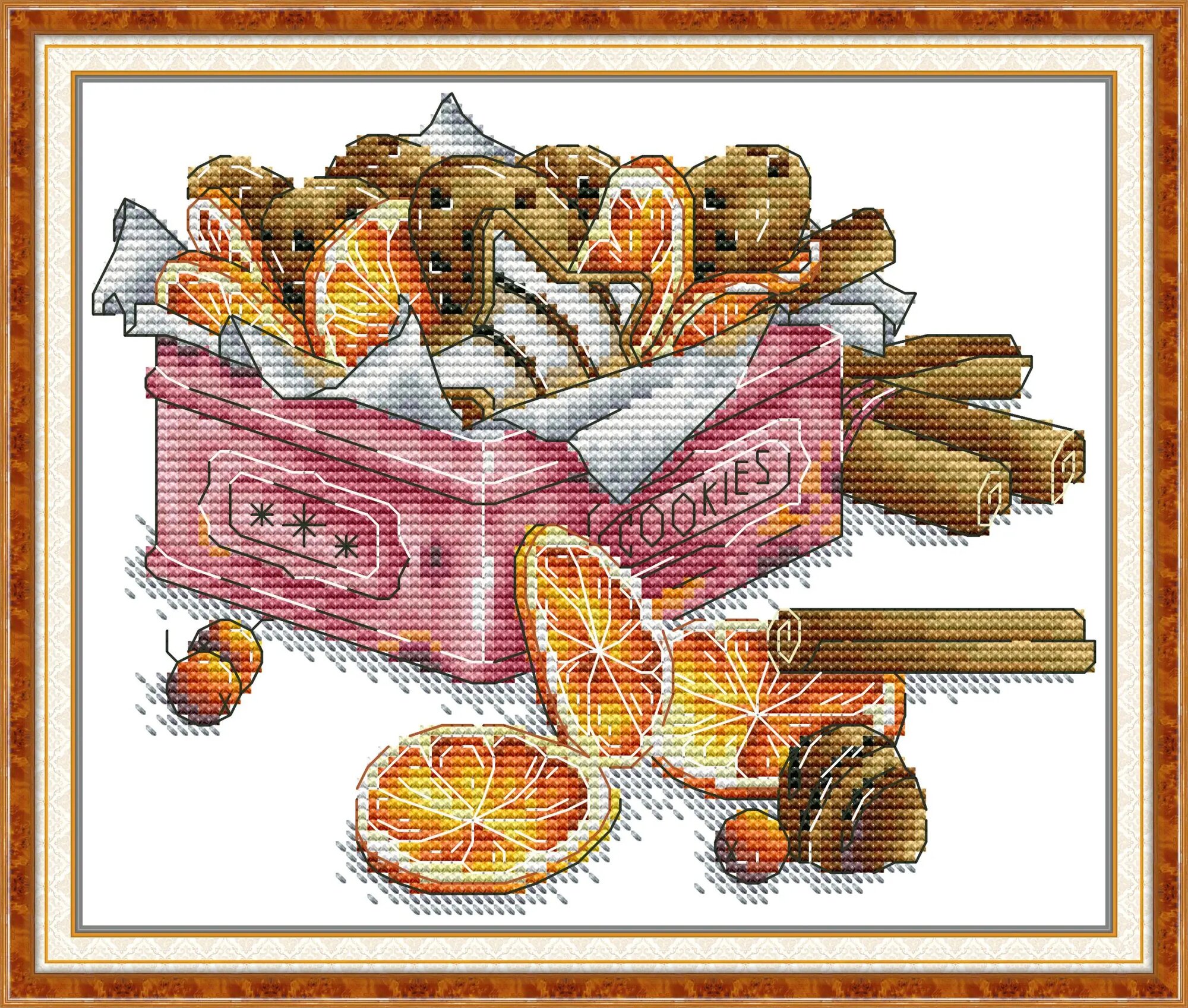 Joy Sunday, вышивка крестиком, коробка для печенья, HD узор, счетная печатная ткань, Aida 16/14/11CT, набор игл «сделай сам», нить для цифровой вышивки