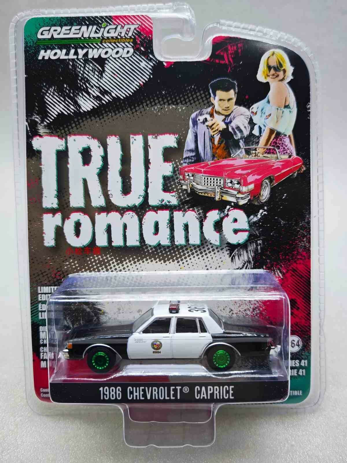Машинка GreenLight 1/64 1986 Chevrolet Caprice (LAPD) Black White Green machine Special Die-cast Alloy Car Model Collection Toy Gift