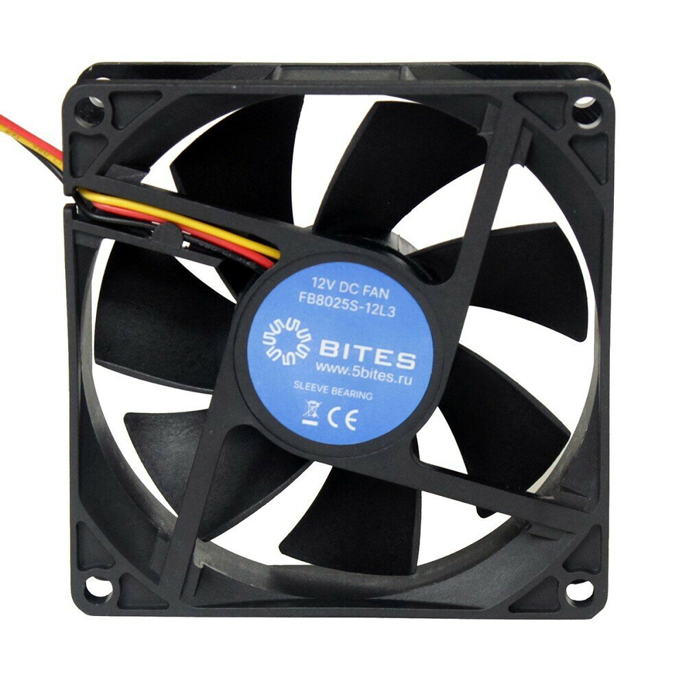 5bites Вентиляторы Вентилятор FB8025S - 12L3 80X25 SLEEVE 2000RPM 3P