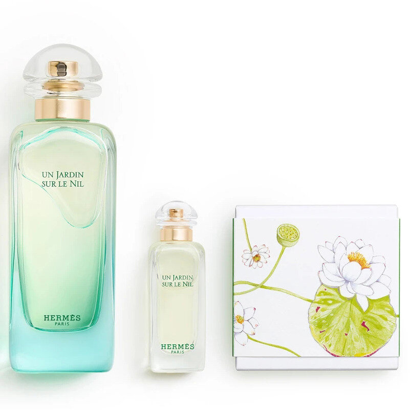 Hermes Un Jardin Sur Le Nil Набор (туалетная вода + туалетная вода + мыло) 100 мл + 7.5 мл + 50 гр / Сад на Ниле