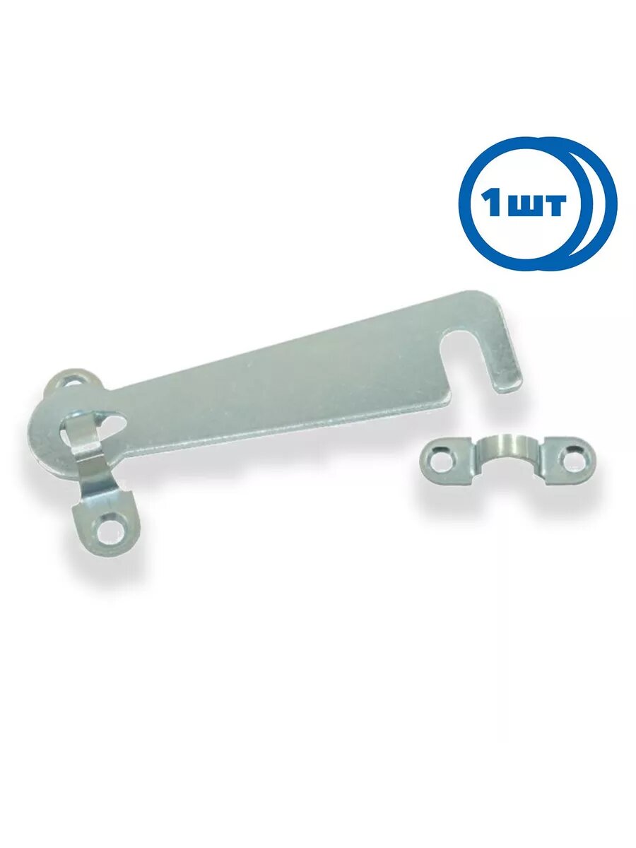 Крючок дверной КД-75 (1 шт.), цинковое покрытие, сталь, цвет серый