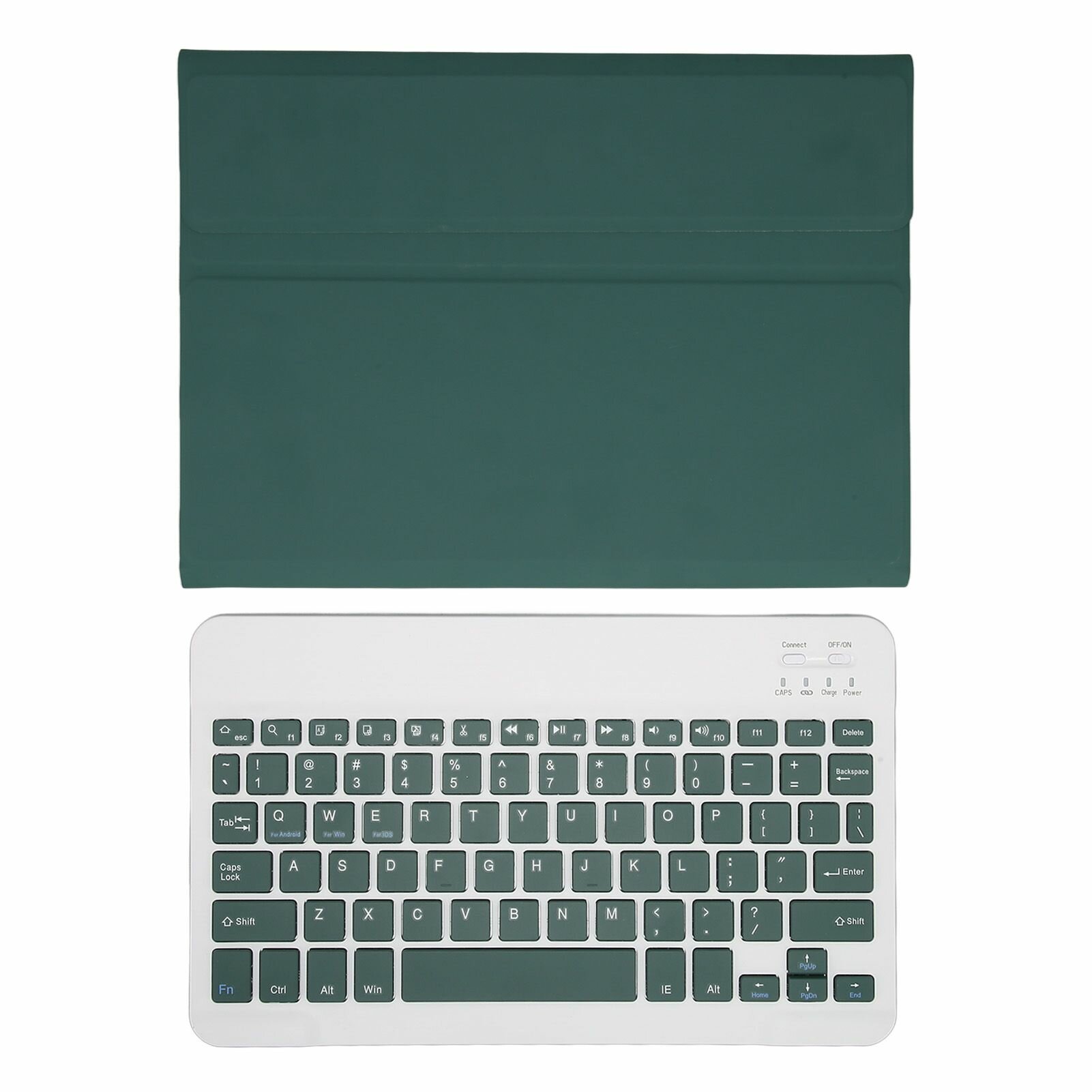 Чехол для клавиатуры планшета для Galaxy Tab A8 10,5in 2022, съемный беспроводной Bluetooth-клавиатура для планшета, чехол из ТПУ, темно-зеленый, без тачпада
