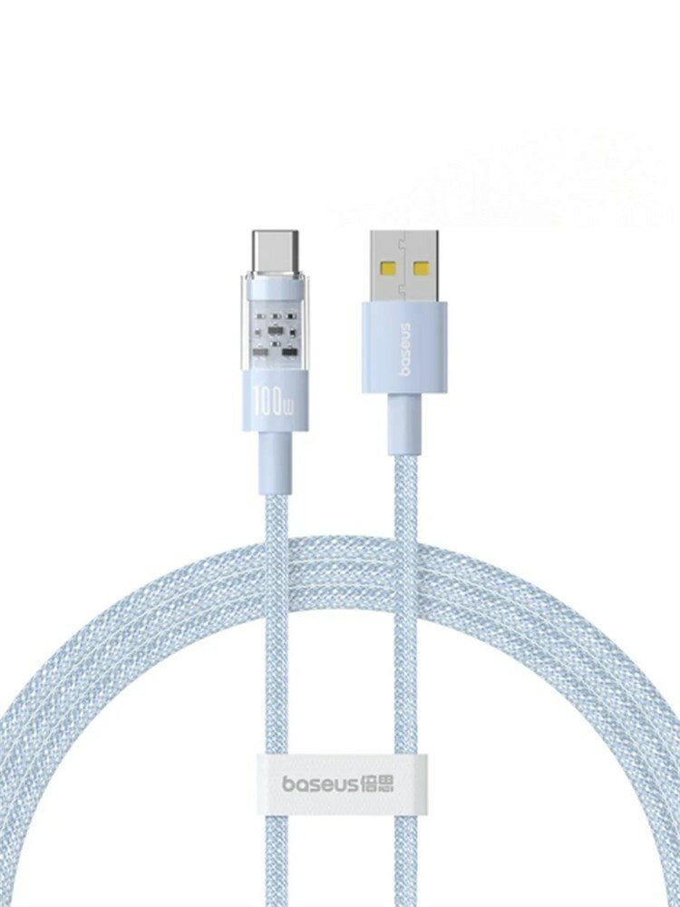 Baseus Кабель Baseus Gem Purely Lucent USB - Type-C 100W 2m P10373002311-01 CB000094 Голубой