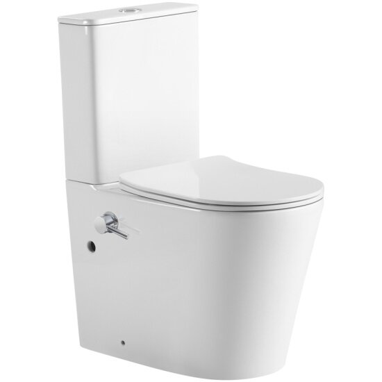 Унитаз Iberica Blanca BURGOS MAXI BIDE напольный с функцией биде, белый, TORNADO, тонкое сиденье дюропласт, soft cl