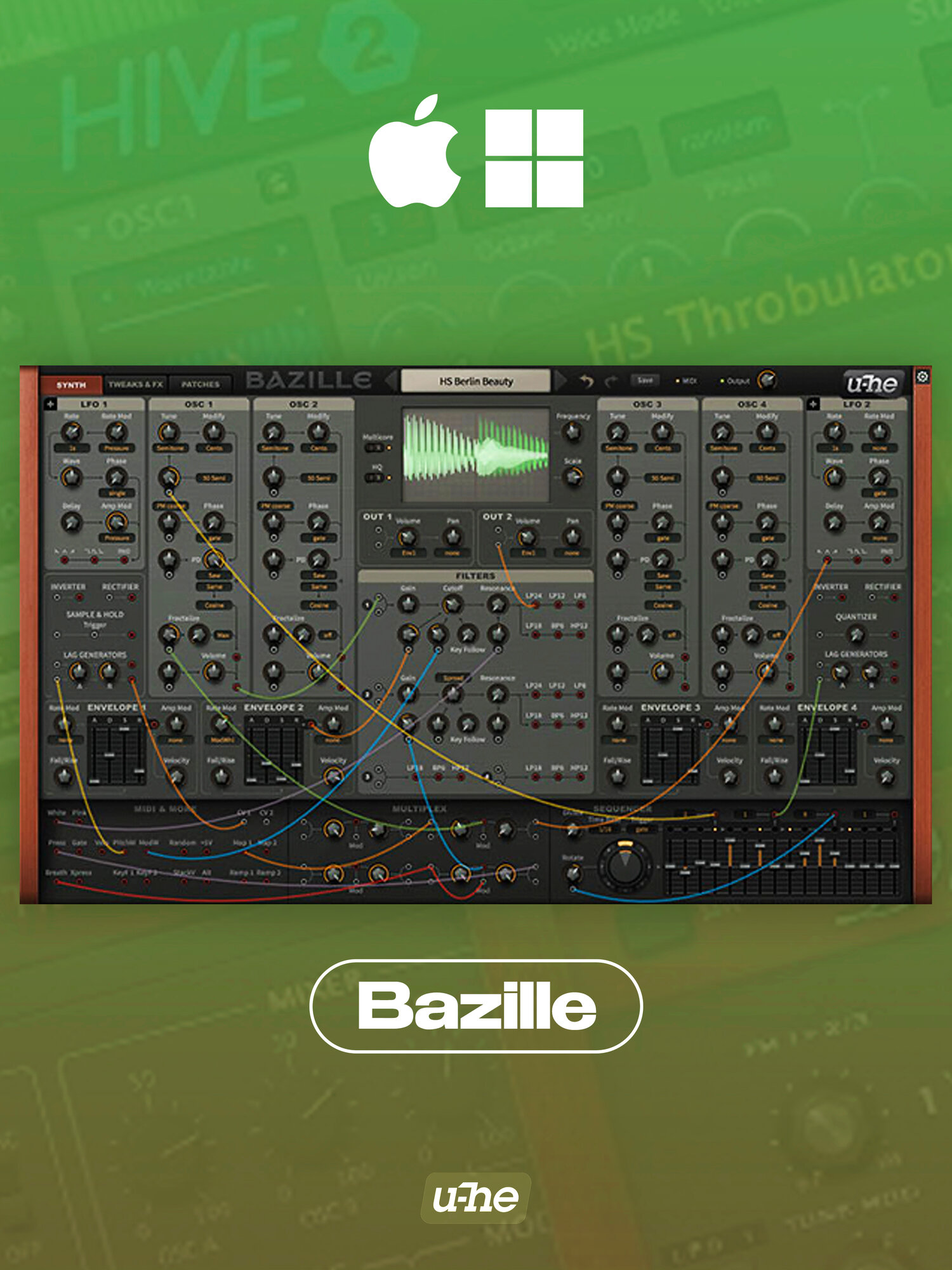 U-he Bazille (бессрочная лицензионная активация) для ПК, macOS & Windows