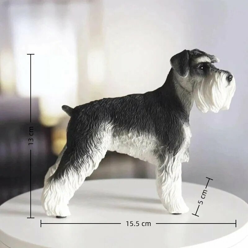 Фигурка собаки шнауцера декоративная статуэтка, 15.5 см