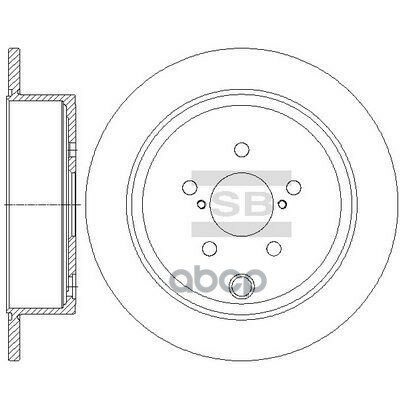 Диск тормозной SUBARU FORESTER 05-/IMPREZA 08-/LEGACY 07-/OUTBACK 08- задний Sangsin brake арт. SD4706