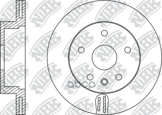 Диск тормозной AUDI A4 (08-), A5 (07-), Q5 (08-) передний (1шт.) NIBK NiBK арт. RN33003
